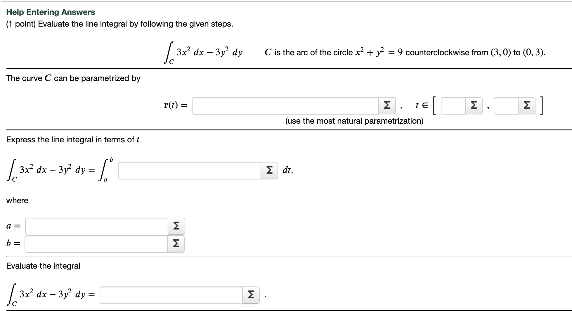 Solved Help Entering AnswersHelp Entering Answers(1 ﻿point) | Chegg.com
