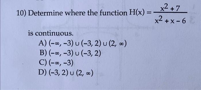 Solved To determine if it is continuous do you just find | Chegg.com