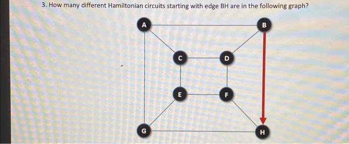 Solved 3. How many different Hamiltonian circuits starting | Chegg.com