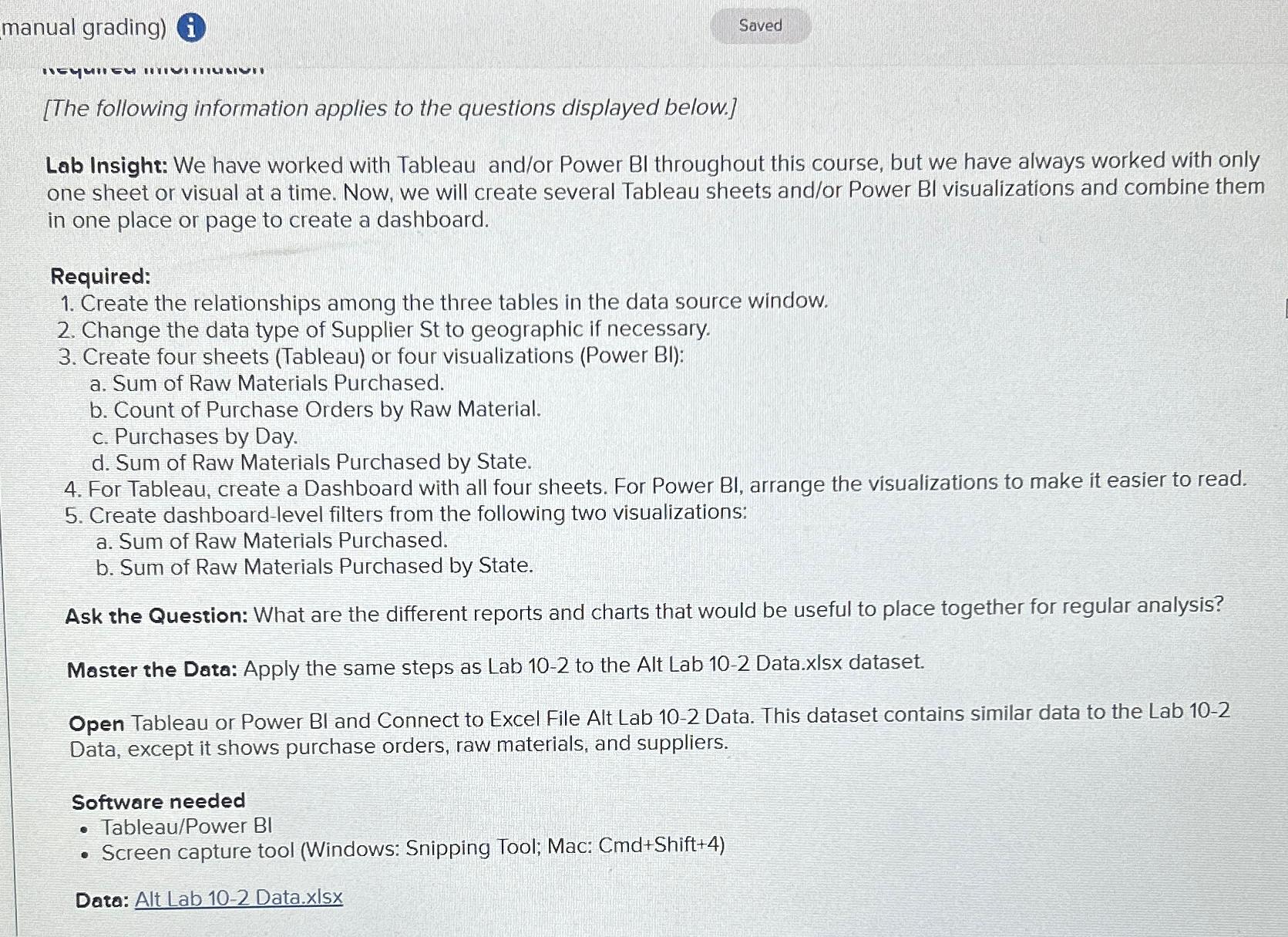 Solved manual grading)[The following information applies to | Chegg.com