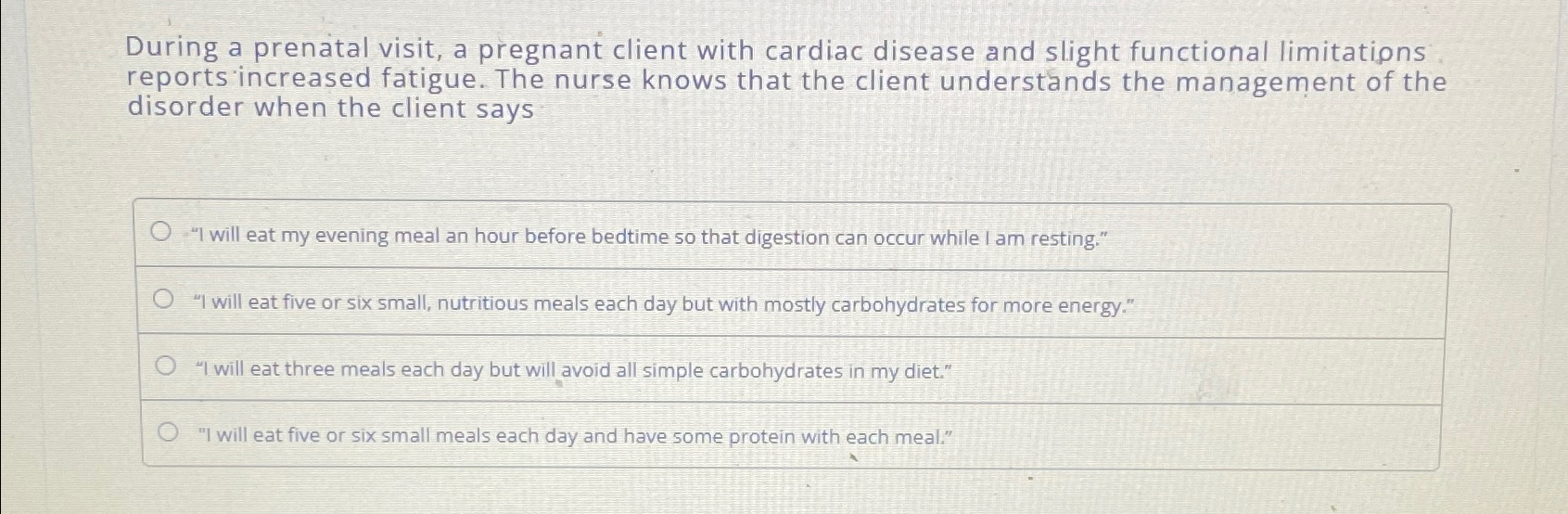 Solved During a prenatal visit, a pregnant client with | Chegg.com