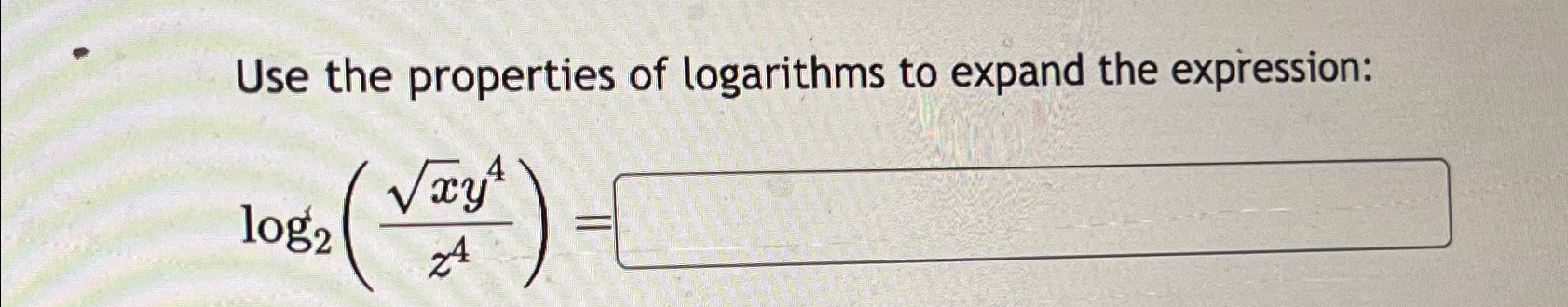 Solved Use the properties of logarithms to expand the | Chegg.com