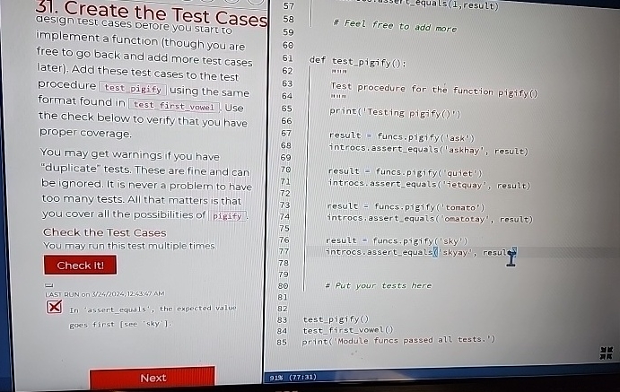 Solved Create the Test Cases design test cases berore you | Chegg.com
