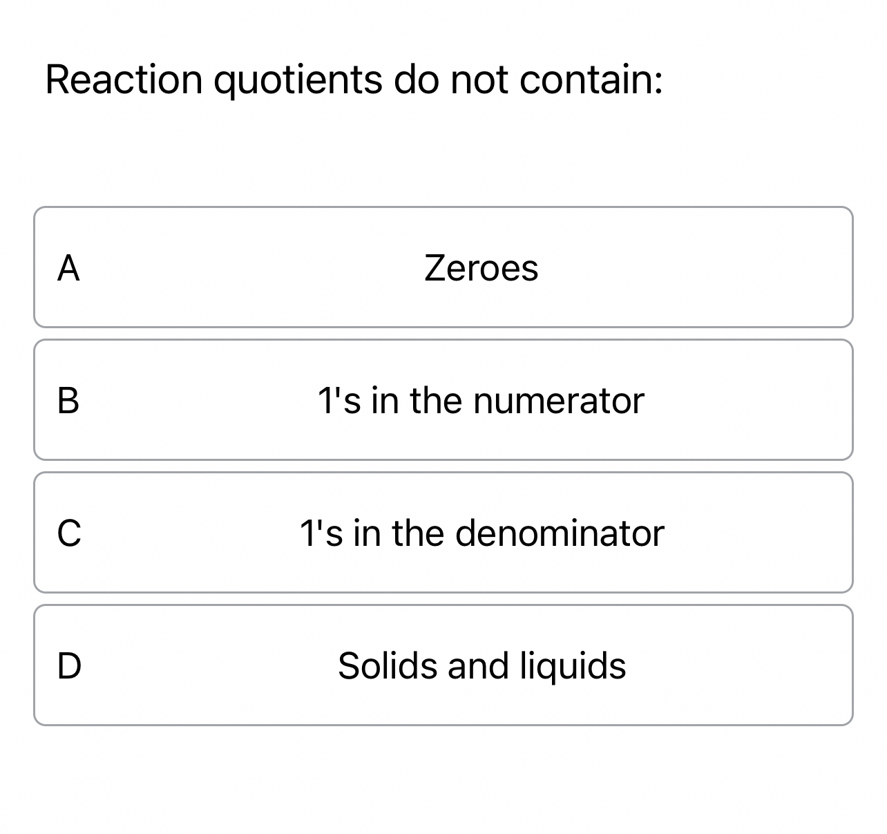 Solved Reaction quotients do not contain:B1 's in the | Chegg.com