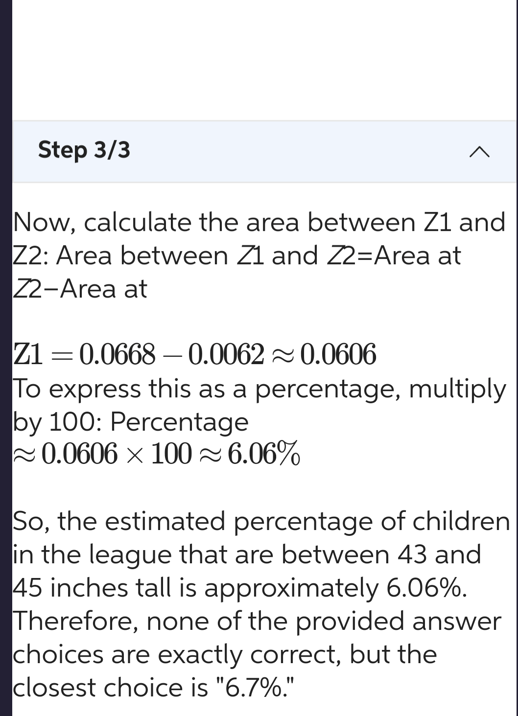 How do I calculate the area between Z1 and Z2 they | Chegg.com