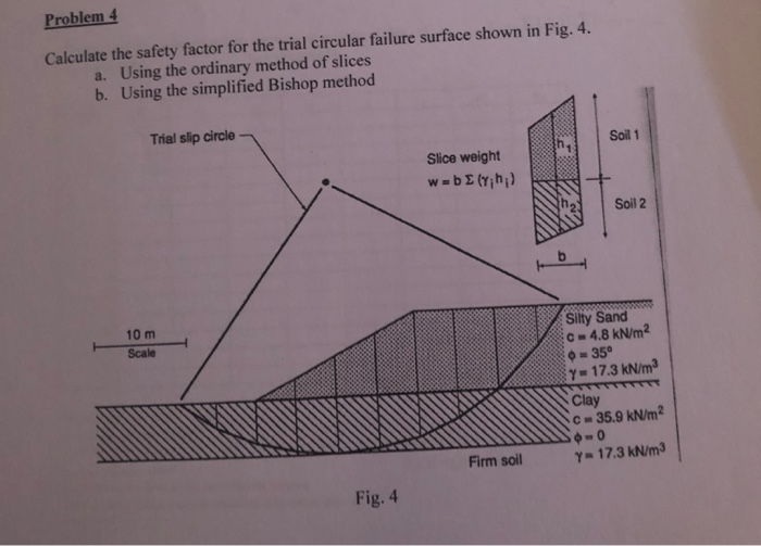 Problem 4 Calculate the safety factor for the trial | Chegg.com