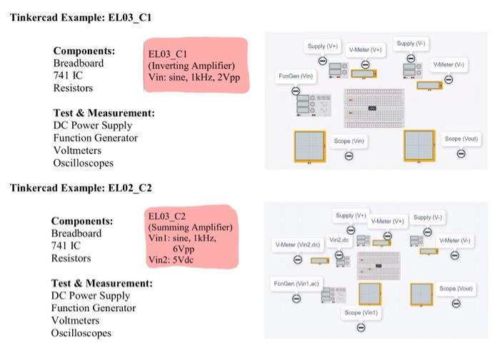 Solved Complete both circuits in TINKERCAD using ONLY the | Chegg.com