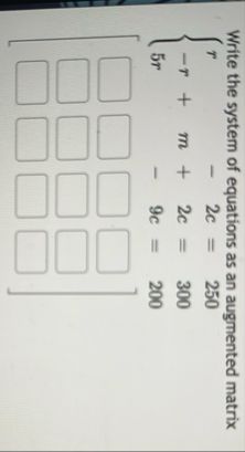 Solved URGENT Write the system of equations as an URGENT | Chegg.com
