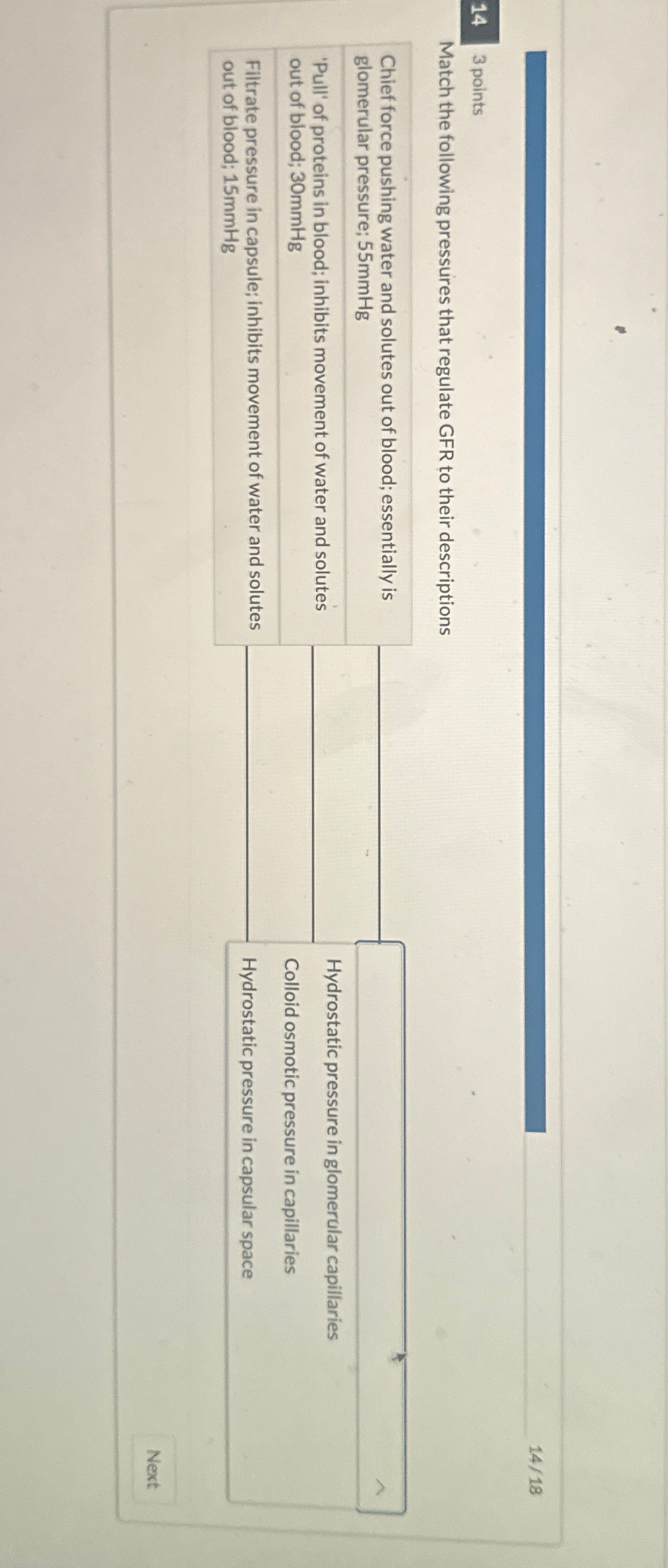 Solved 143 ﻿pointsMatch the following pressures that | Chegg.com