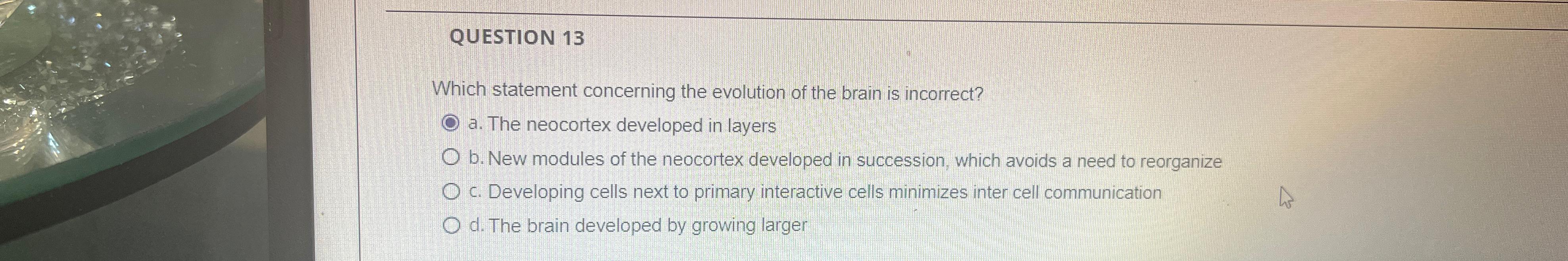 Solved QUESTION 13Which statement concerning the evolution | Chegg.com