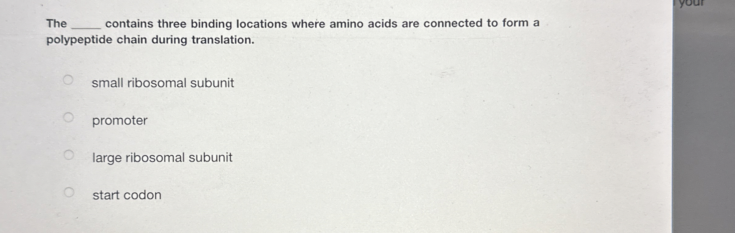 Solved The q, ﻿contains three binding locations where amino | Chegg.com