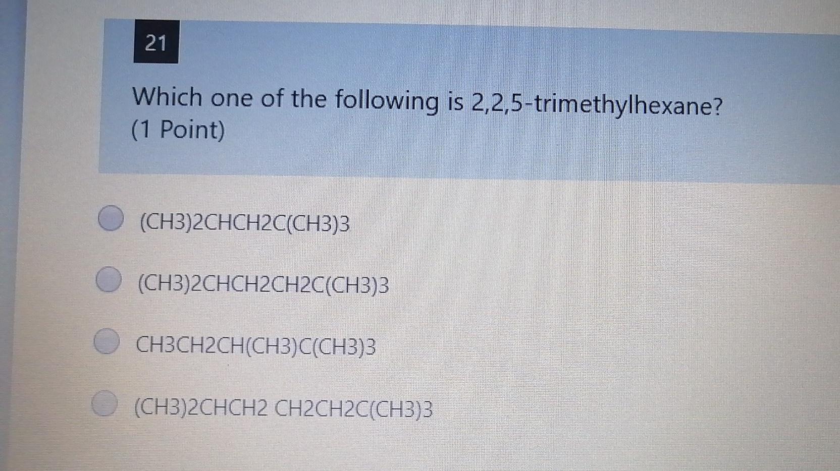 Solved 21 Which one of the following is | Chegg.com