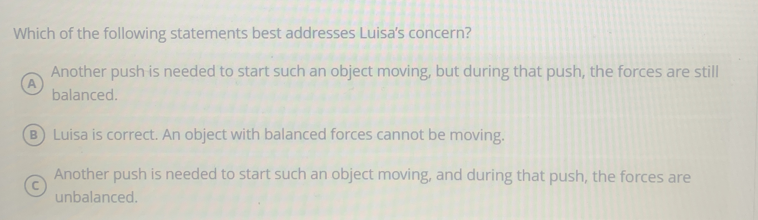 Solved Which of the following statements best addresses | Chegg.com