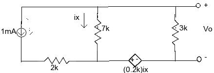 Solved Given the following circuit find Voc and Isc. | Chegg.com