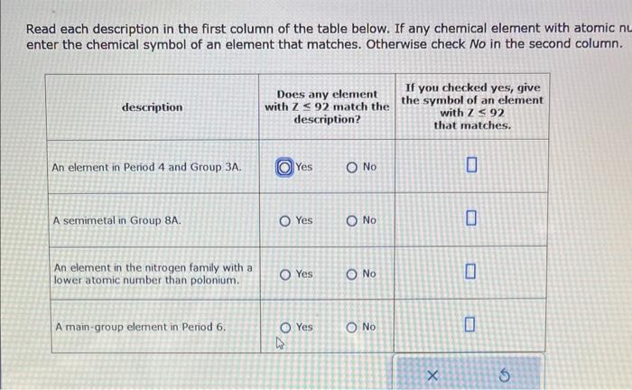 Solved Read each description in the first column of the | Chegg.com