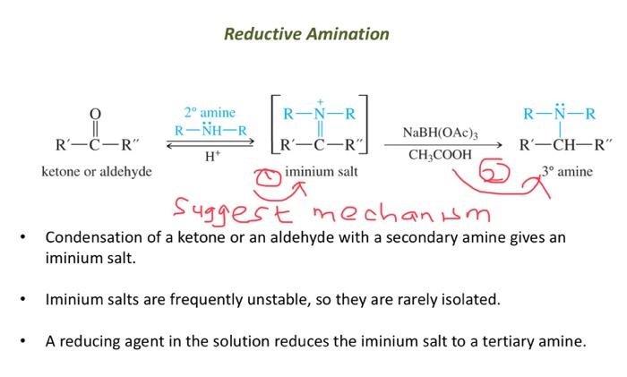 Solved Suggest the proper mechanism for the reductive | Chegg.com