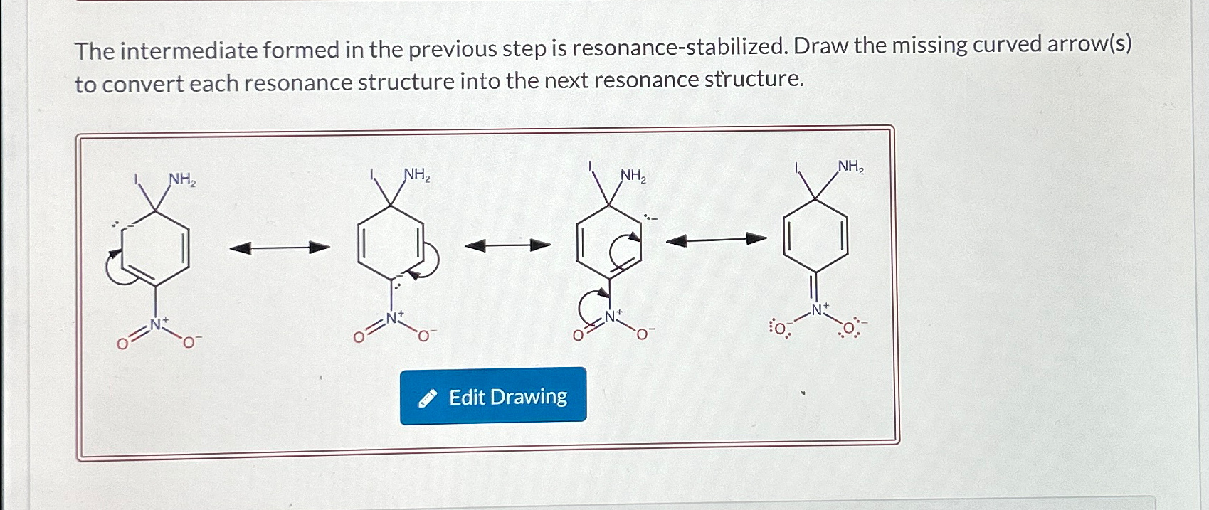 Solved The intermediate formed in the previous step is | Chegg.com