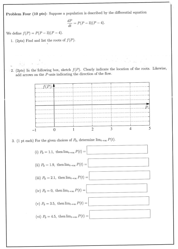 Solved Problem Four (10 ﻿pts): Suppose a population is | Chegg.com