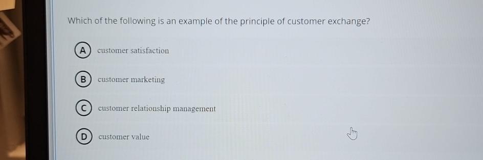 Solved Which of the following is an example of the principle | Chegg.com