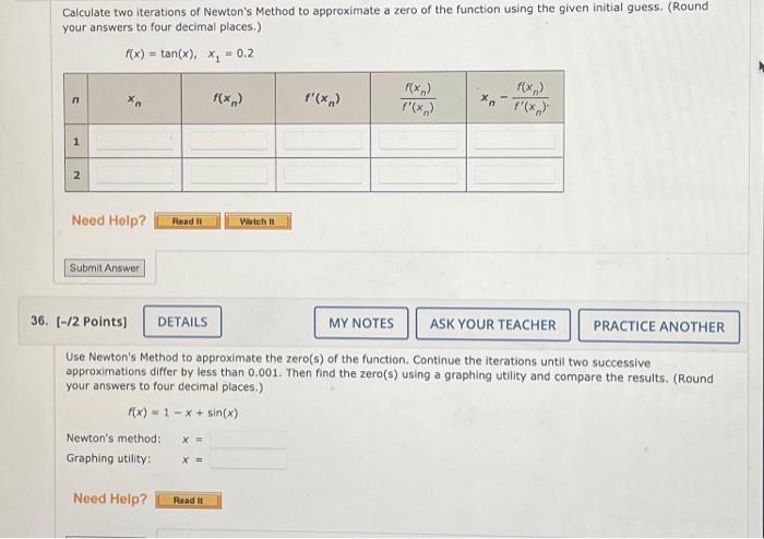 Solved URGENT PLEASE HELP!Calculate two iterations of | Chegg.com