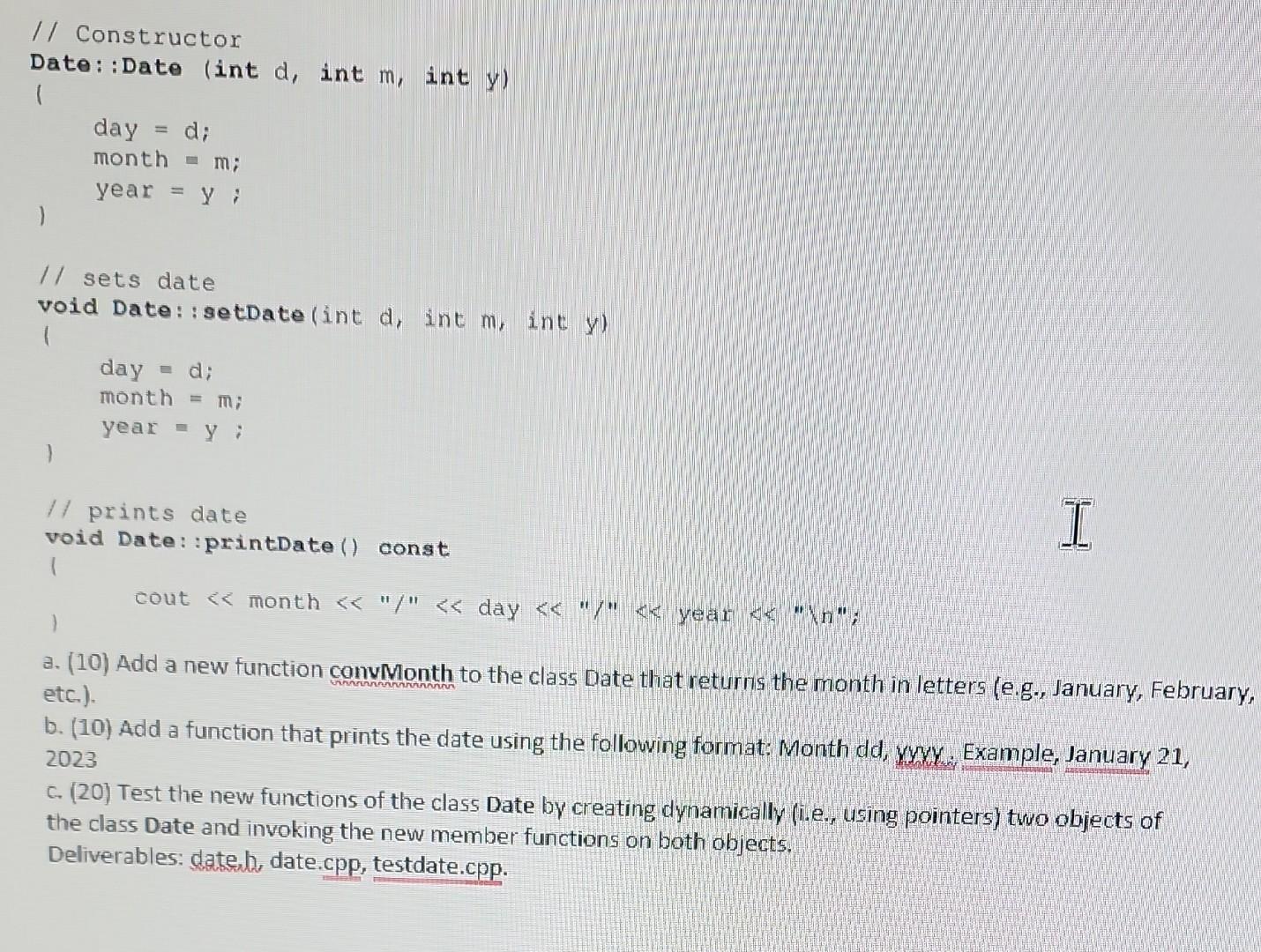 Solved Q1. ( 40 marks) Consider the following class:a. (10) | Chegg.com