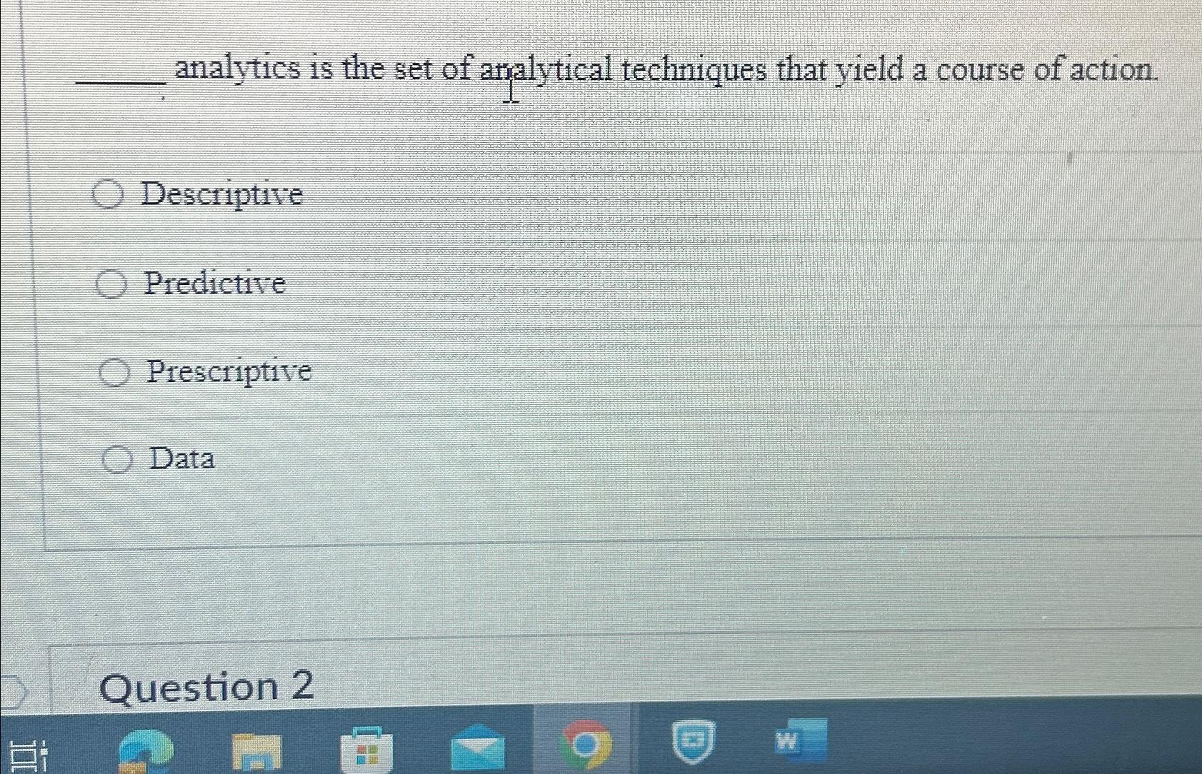 Solved analytics is the set of analytical techniques that | Chegg.com