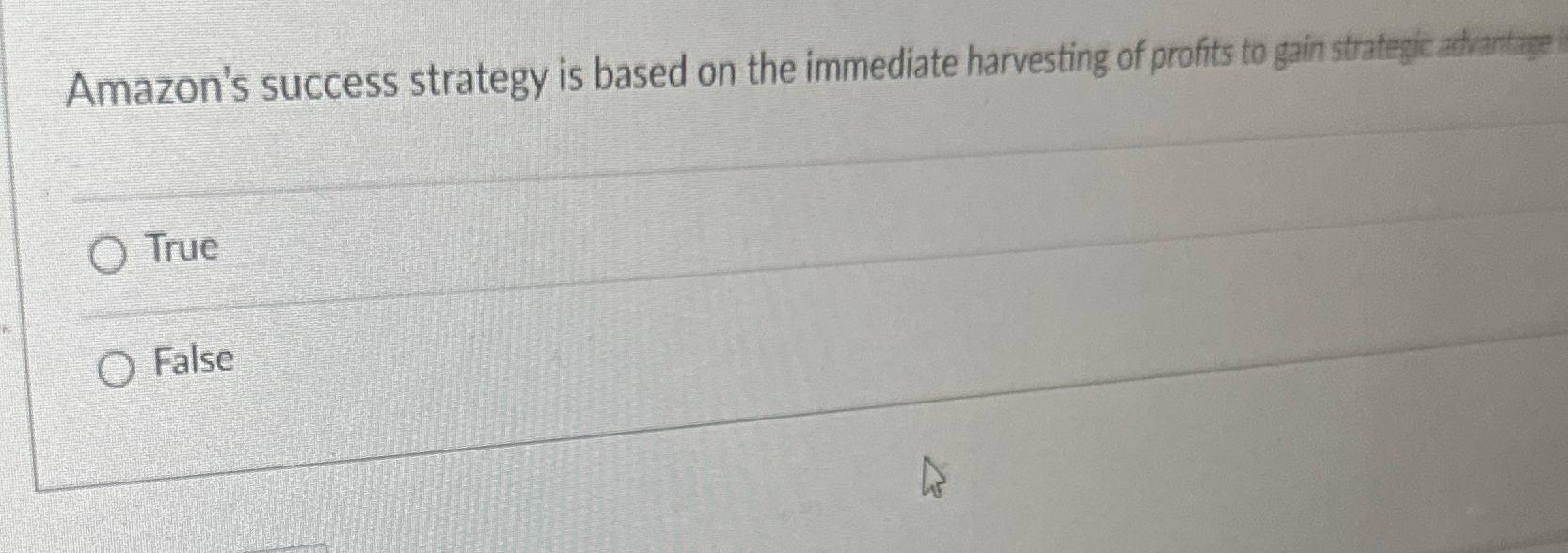 Solved Amazon's success strategy is based on the immediate | Chegg.com