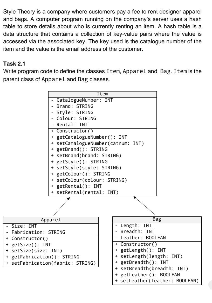 Solved Style Theory is a company where customers pay a fee | Chegg.com