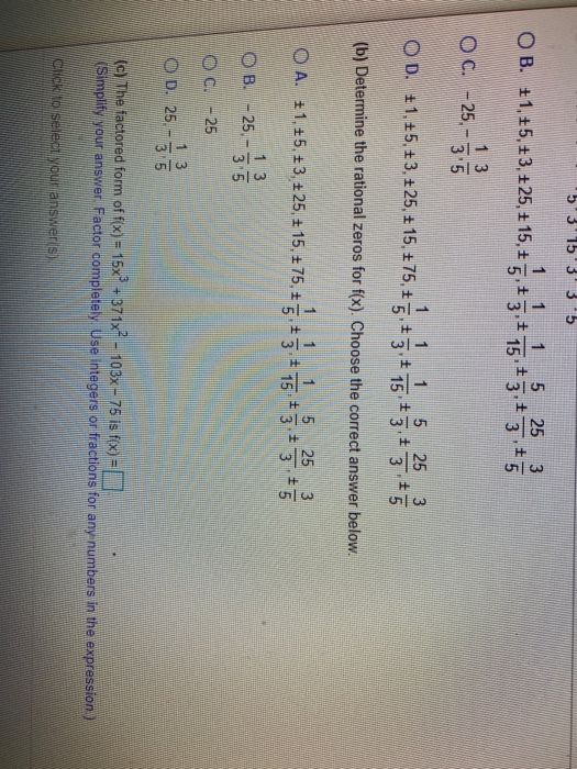 Solved /7 For the polynomial function, (a) list all possible | Chegg.com