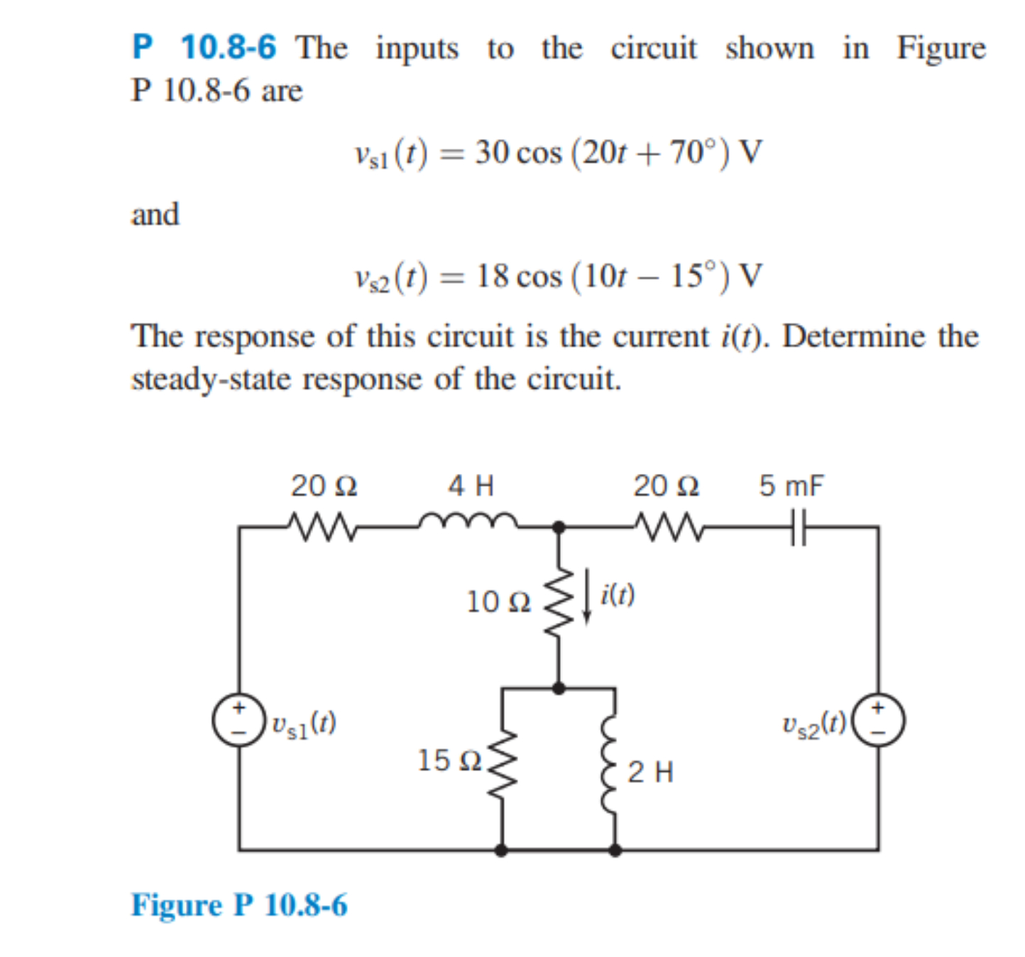 Solved P 10.8-6 ﻿The inputs to the circuit shown in FigureP | Chegg.com