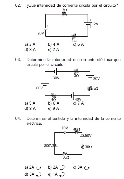 Solved a) 3d) 803. ﻿Determine la intensidad de corriente | Chegg.com