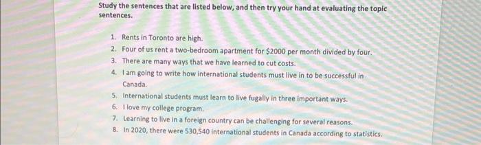 the senctences are in too broad too narrow no | Chegg.com