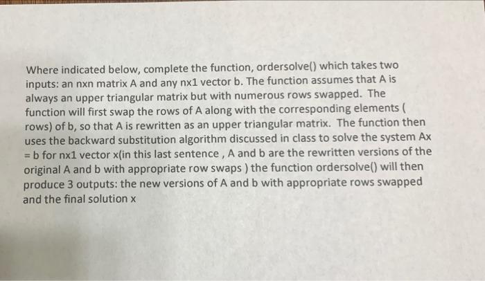 Solved Where indicated below, complete the function, | Chegg.com