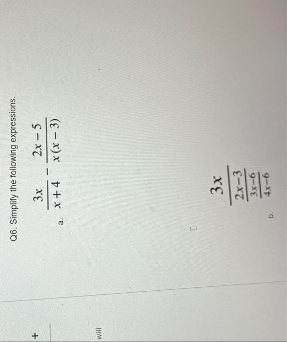 Solved Q6. Simplify the following expressions. a. | Chegg.com