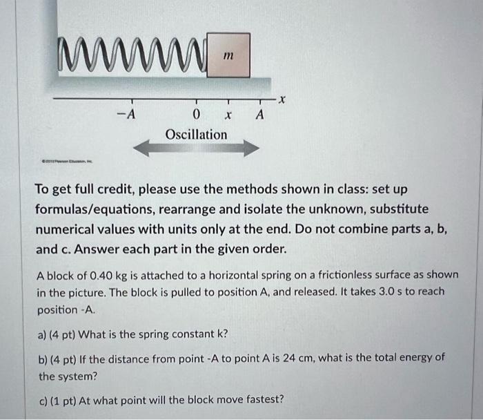 Solved To get full credit, please use the methods shown in | Chegg.com