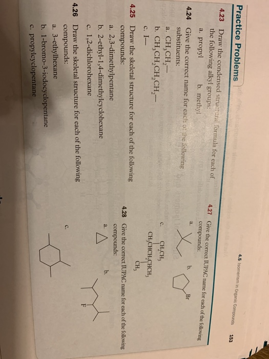 Solved Practice Problems 4.5 Isomerism in Organic Compounds | Chegg.com