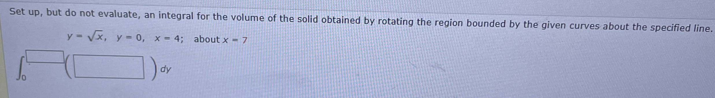 Solved Set up, ﻿but do not evaluate, an integral for the | Chegg.com