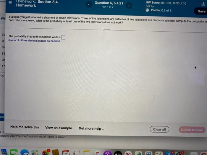 Solved Homework Section 5 4 Homework Question 5 5 4 21
