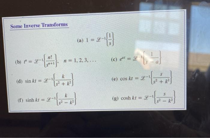 Solved Use appropriate algebra and Theorem 7.2.1 to find the | Chegg.com