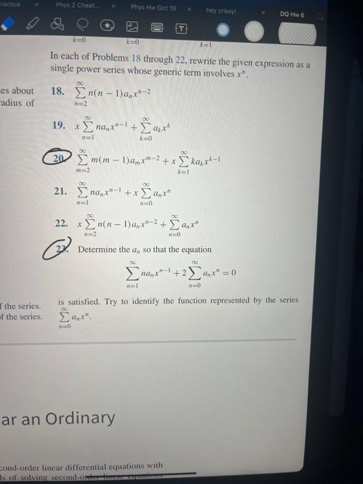 Solved In each of Problems 18 through 22, rewrite the given | Chegg.com