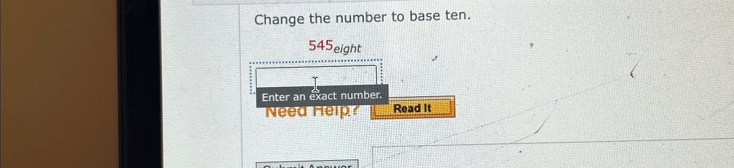 Solved Change the number to base ten.545 ﻿eight Enter an | Chegg.com