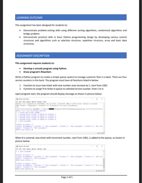 Solved LEARNING OUTCOME This assignment has been designed | Chegg.com