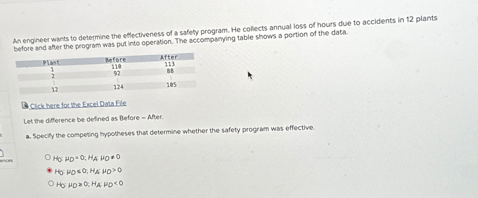 Solved An Engineer Wants To Determine The Effectiveness Of A