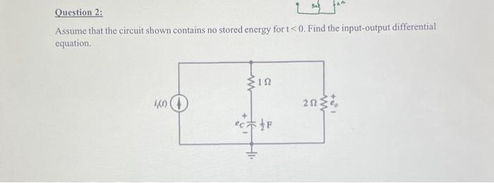 Solved Assume that the circuit shown contains no stored | Chegg.com