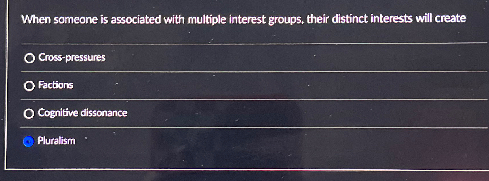 Solved When someone is associated with multiple interest | Chegg.com