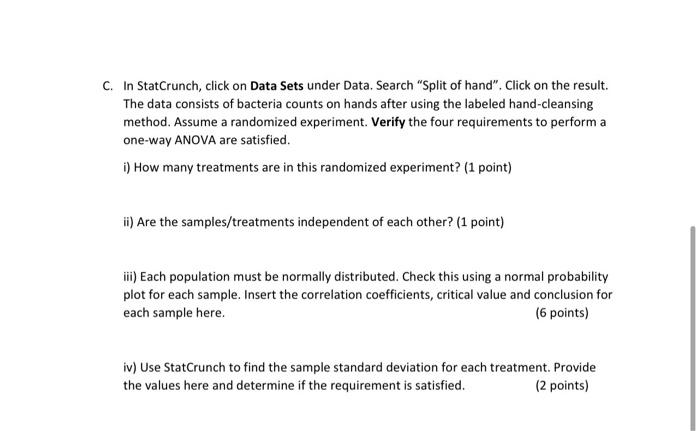 Solved In StatCrunch, click on Data Sets under Data. Search | Chegg.com