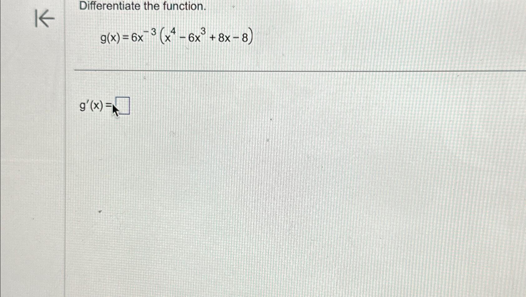 Solved Differentiate the | Chegg.com