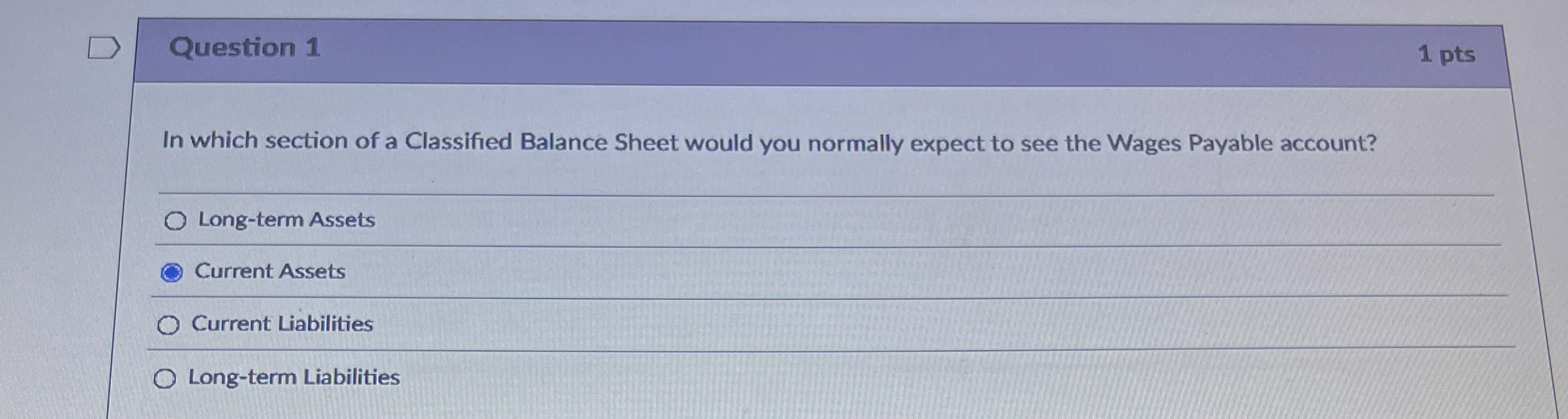 Solved Question 11 ﻿ptsIn which section of a Classified | Chegg.com