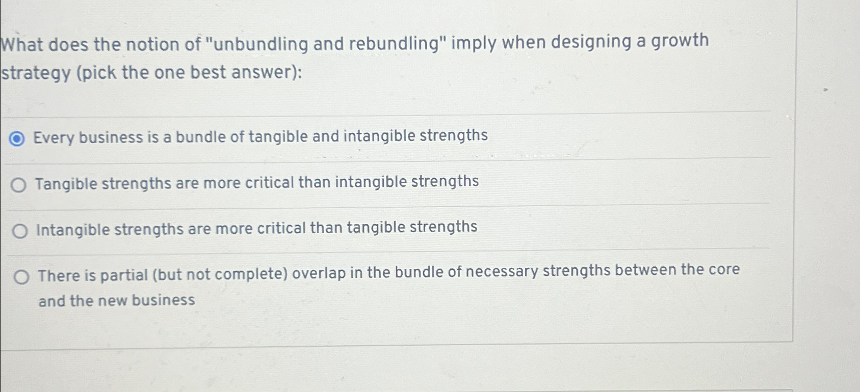 Solved What does the notion of "unbundling and rebundling" | Chegg.com