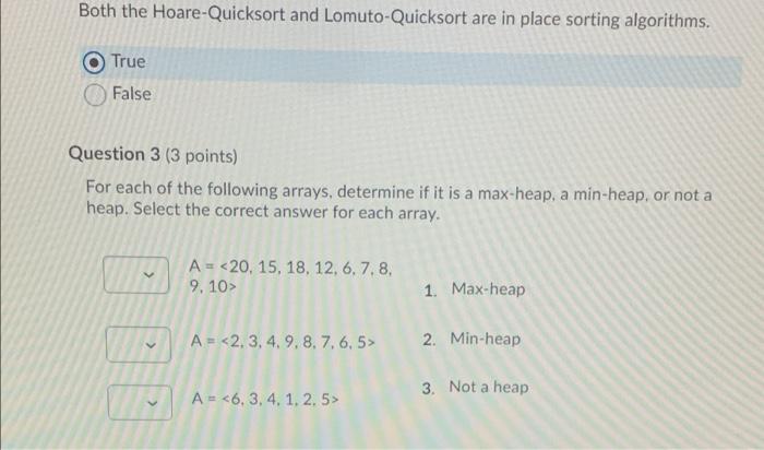 Solved Both the Hoare-Quicksort and Lomuto-Quicksort are in | Chegg.com